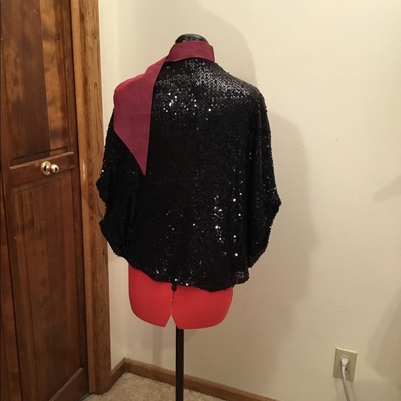 Slinky Brand | Jackets & Coats | Slinky Brand Sequined Lace Poncho ...